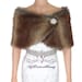 Faux Fur Stole, Vintage Brown Faux Fur Wrap, Fur Cape, Fur Shawl ...