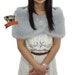 Faux Fur Kid Wrap, Silver Flower Girl Faux Fur Stole, Faux Fur Capelet ...