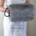 Faux Fur Hand Muff, Grey Chinchilla Hand Warmer, Faux Fur Shrug Shawl ...