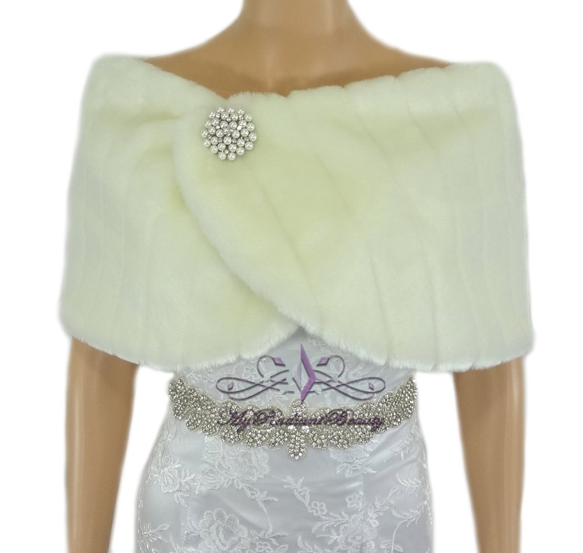 Faux Fur Stole Ivory Fur Mink Wrap Fur Cape Fur Shawl Fur | Etsy