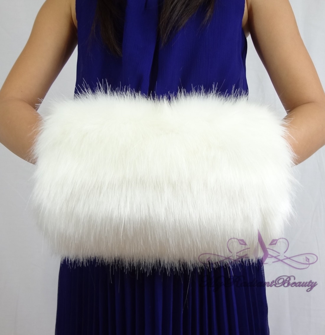 Faux Fur Kid Hand Muff Ivory Faux Fur Hand Warmer for Flower - Etsy
