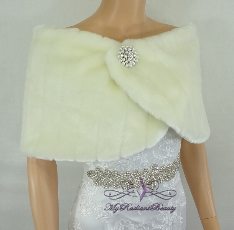 Faux Fur Stole Ivory Fur Mink Wrap Fur Cape Fur Shawl Fur - Etsy