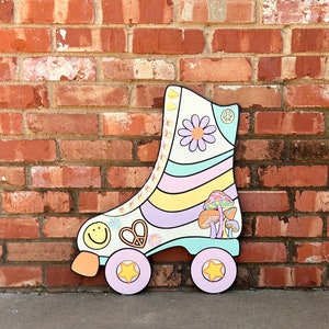 Let's Roll Retro Groovy Roller Skate Birthday Party, Retro Roller Skate ...