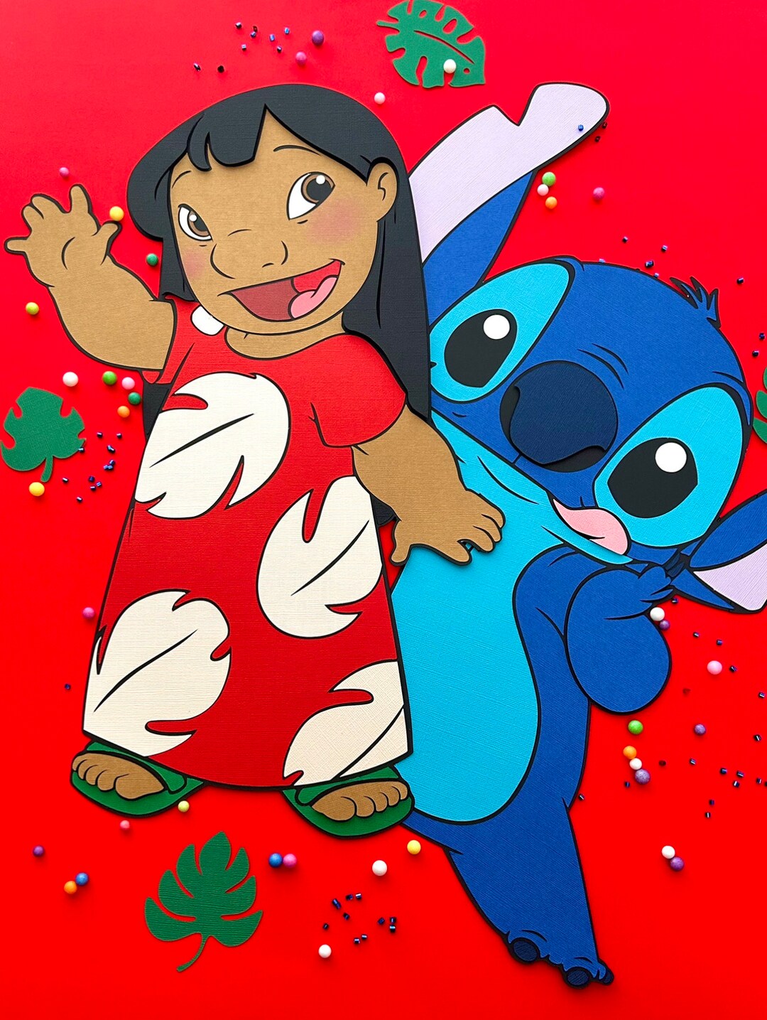 Cumpleaños de LILO y puntada, estandarte de LILO y puntada, topper de ...