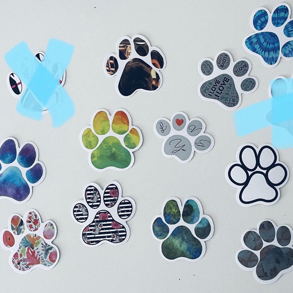 Paw Print Sticker - Etsy