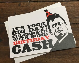 Johnny Cash Funny Birthday Card This is the Only Cash Youre - Etsy