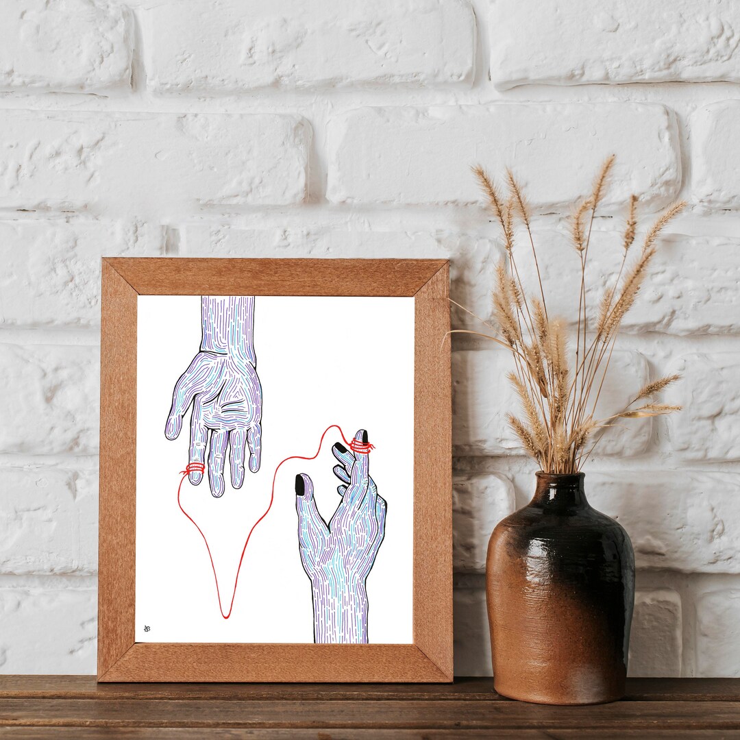 Red Thread of Fate Print High Quality 8x10 Art Print ~ Hands ...