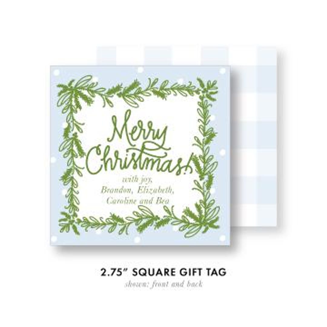 Garland - Blue | Gift Tag (personalized) - Etsy