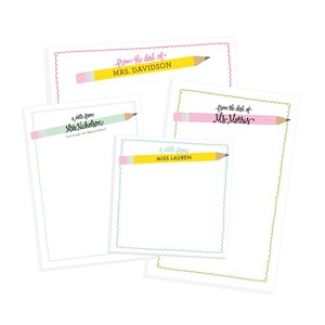 Personalized Teacher Notepad | Large Square - Etsy