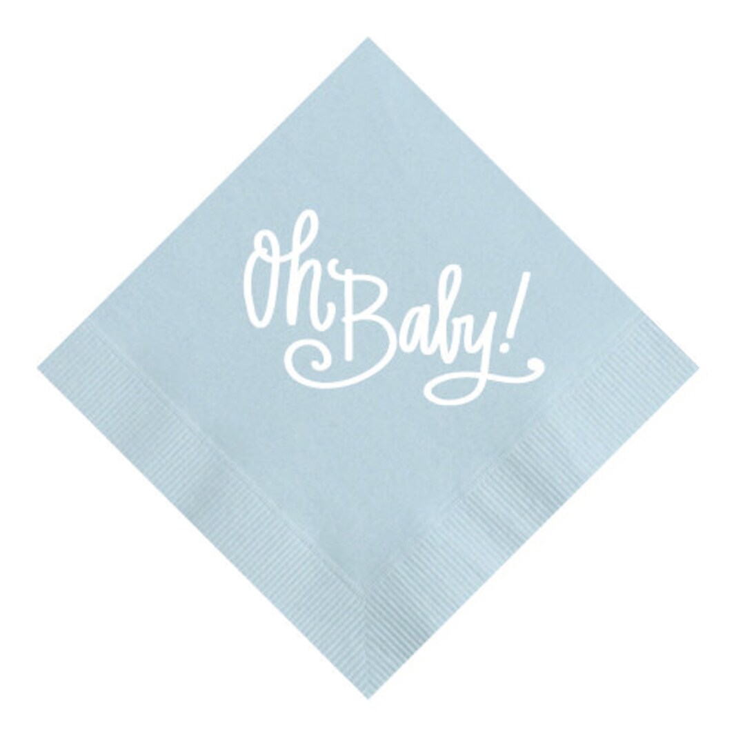 Oh Baby! - Blue | Napkins (qty 25) - Etsy