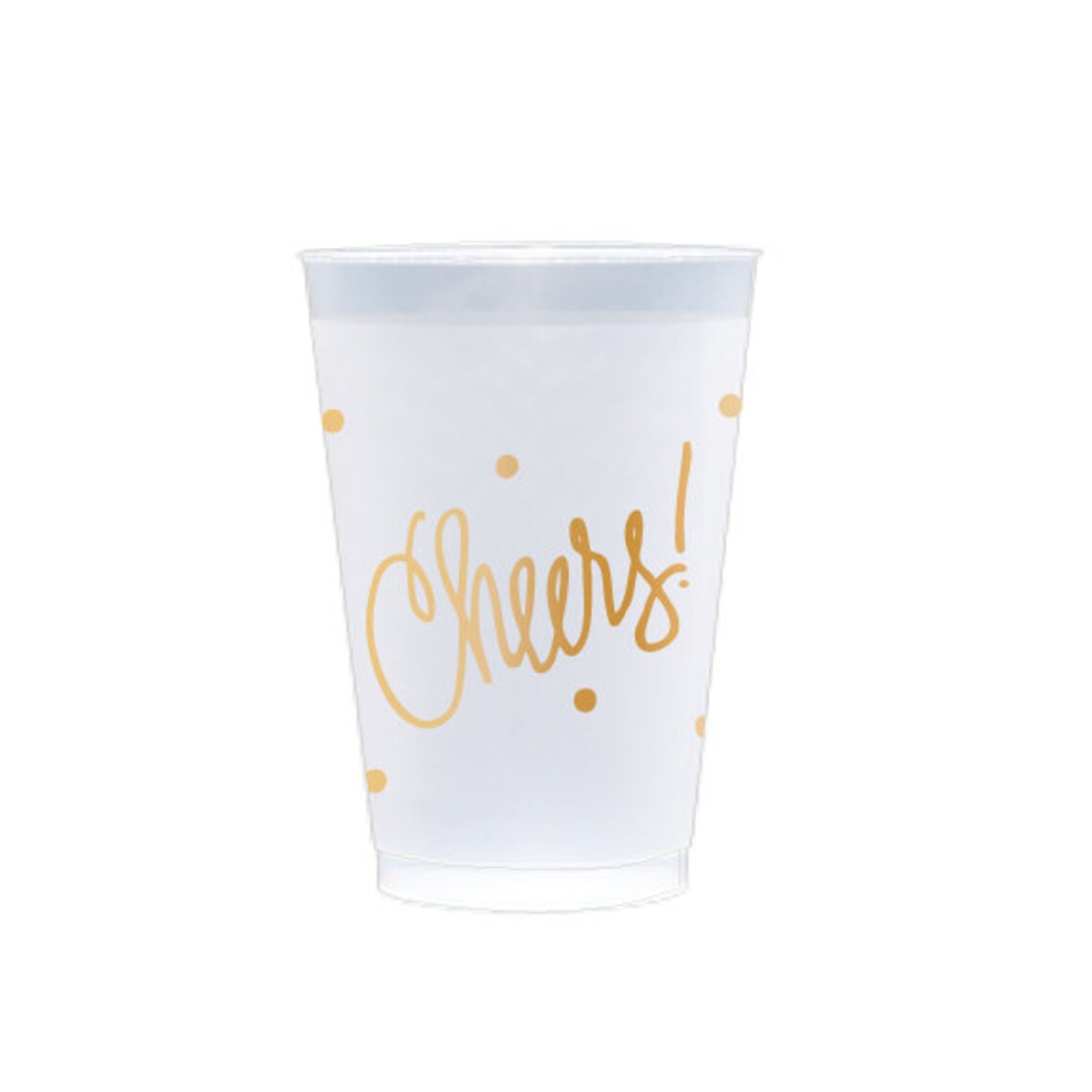 Cheers gold Frost Flex Cups 12 Oz. BULK 100 - Etsy