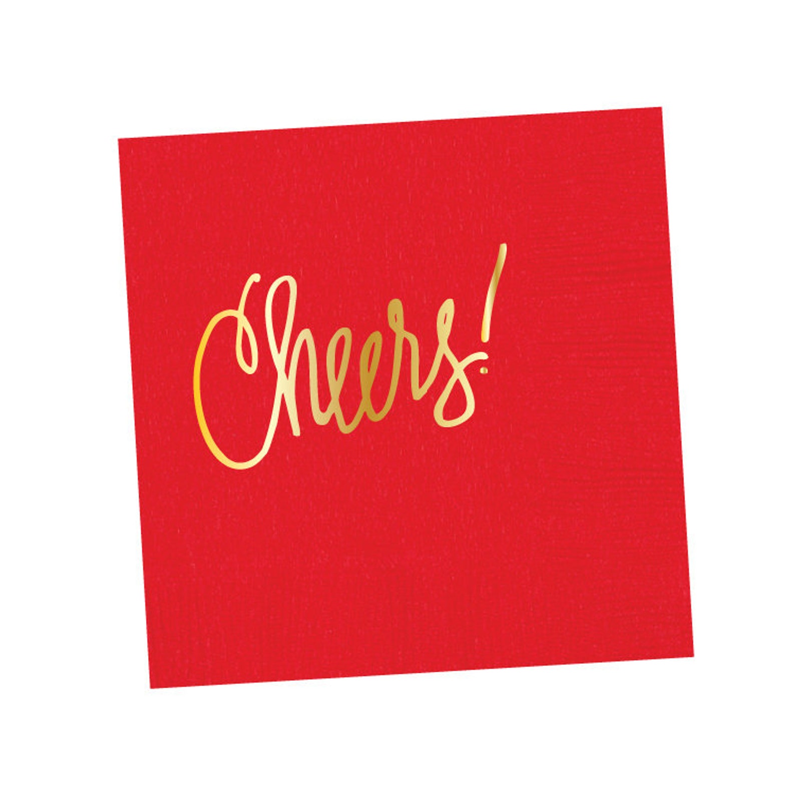Napkins Cheers Red in Stock - Etsy