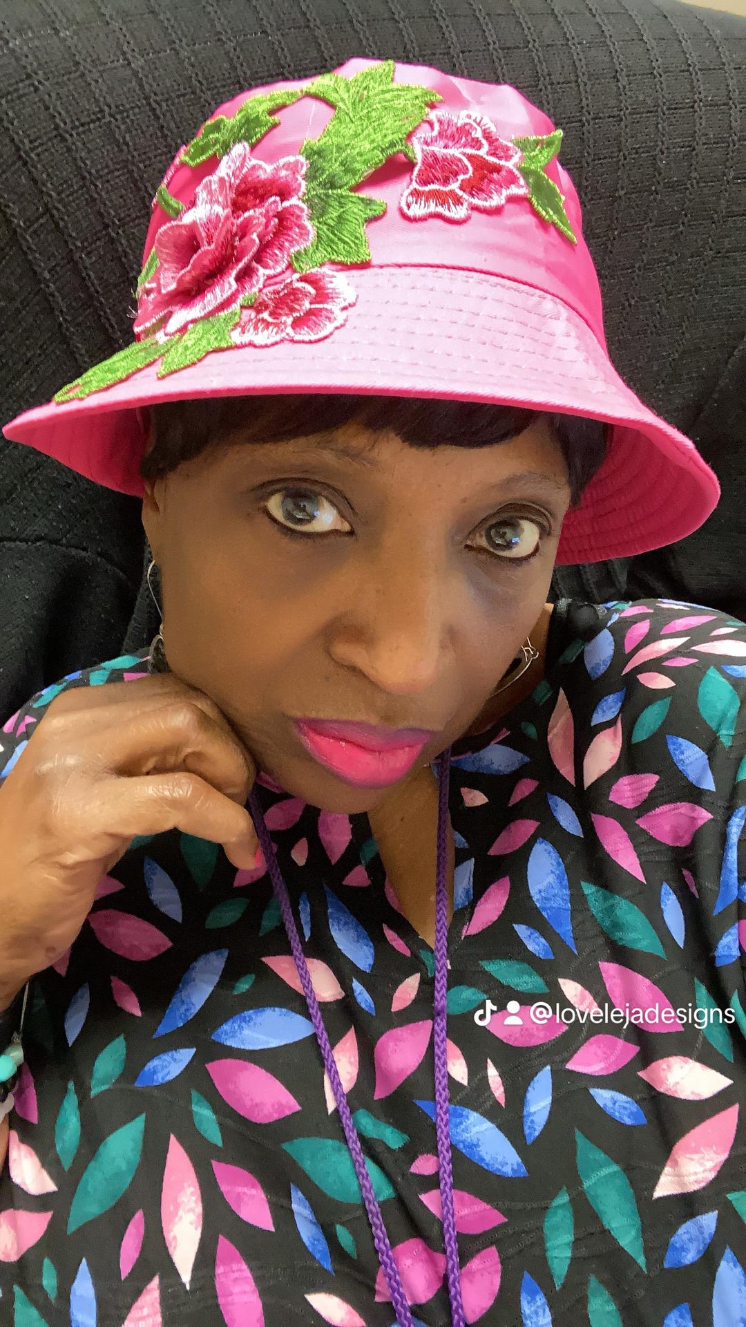 Pink Bucket Hat, Bucket Hat With Pink Rides, Embroidered Roses - Etsy