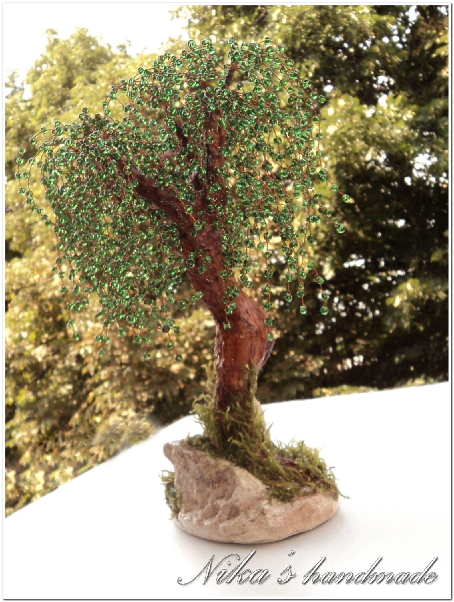 Artificial Beaded Tree Sculpture Spring Girl-willow Handmade - Etsy