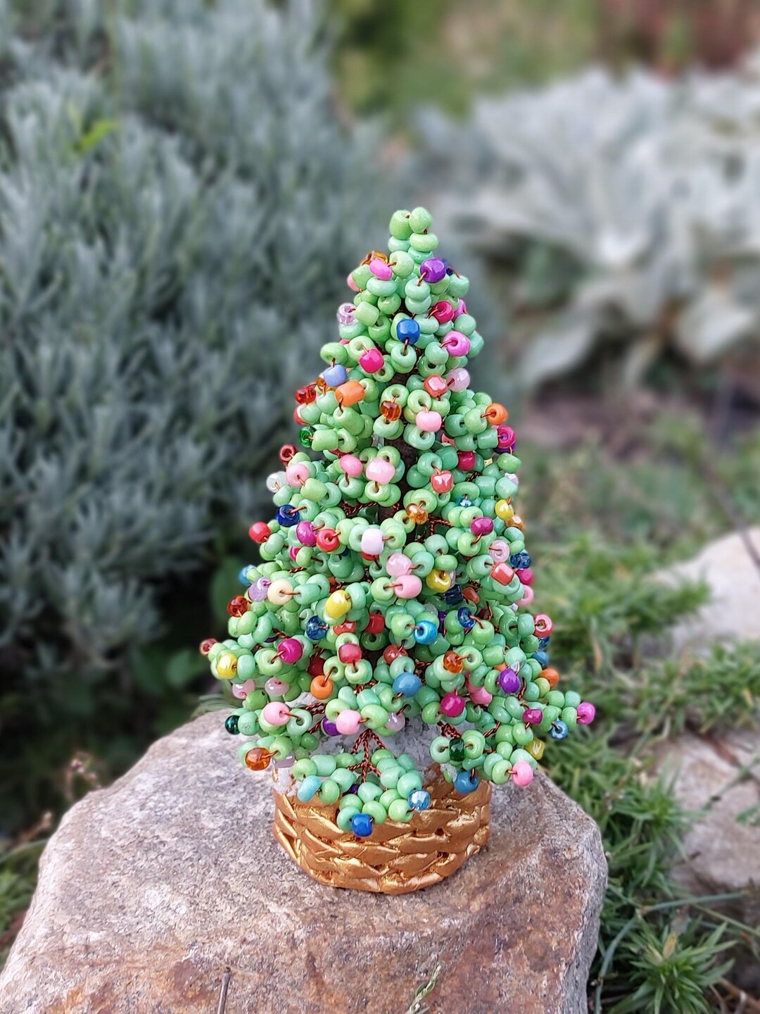 Beaded Christmas Tree - New Year Gift - Christmas Gift - Seed Bead Tree ...