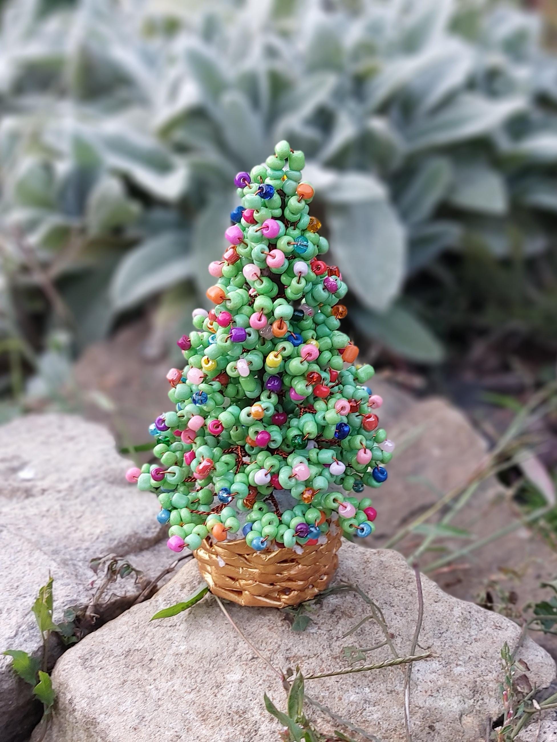 Beaded Christmas Tree - New Year Gift - Christmas Gift - Seed Bead Tree ...
