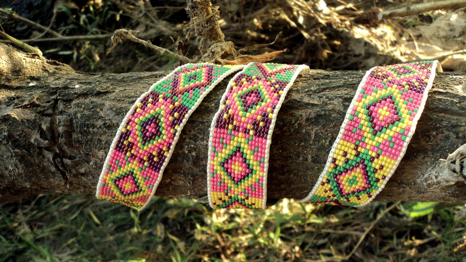 Ethnic bead belt traditional pattern spring belt colorful | Etsy