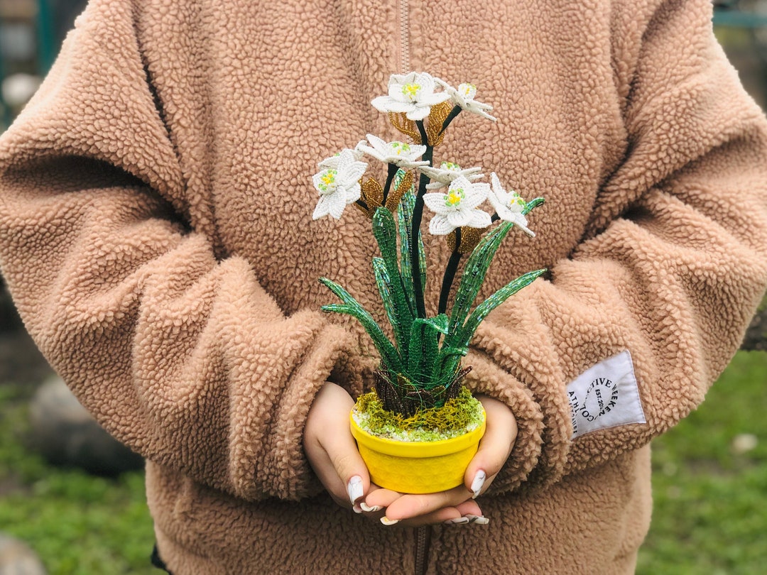 French Beaded Daffodils - Artificial Narcissus Flowers - Floral Home ...