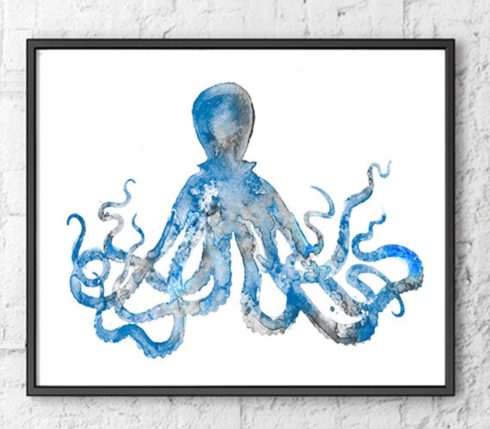 Ocean Artwork Nautical Decor Blue Print Set Watercolor | Etsy