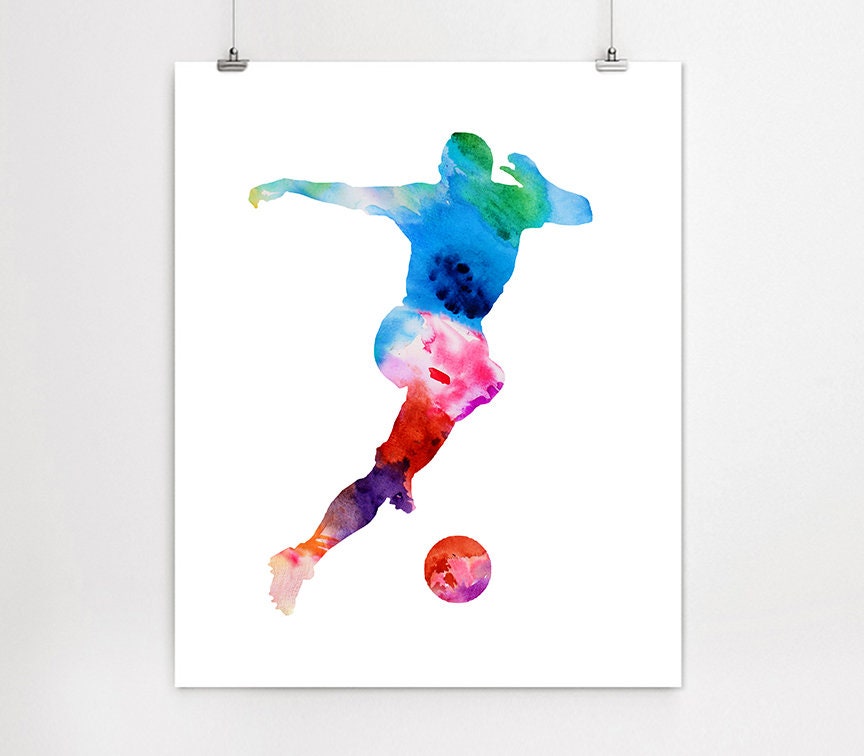 Soccer print football poster soccer decor football print | Etsy