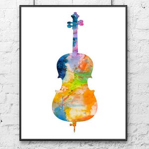 Music Print, Music Art, Music Gift, Musical Instruments, Watercolor Art ...
