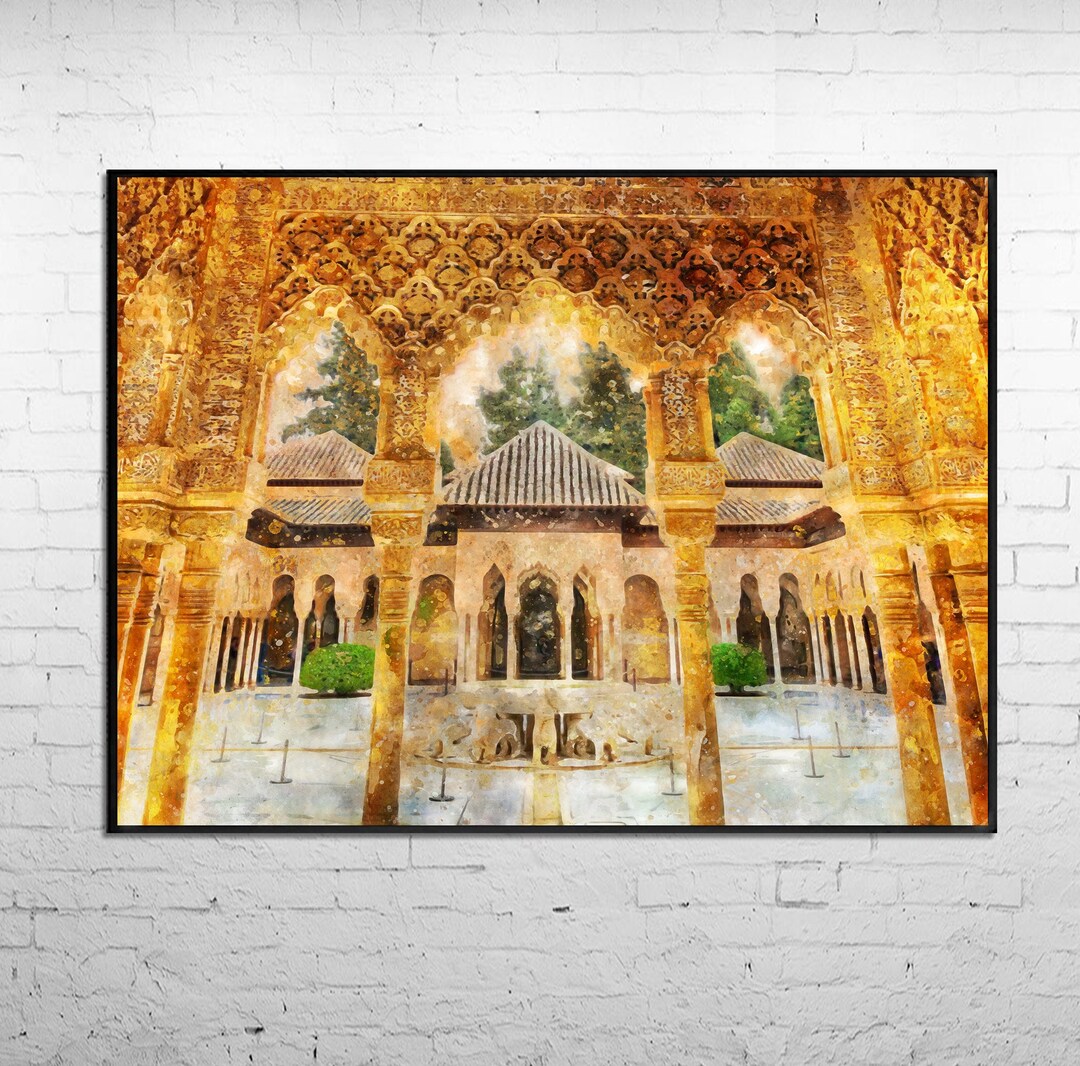 Alhambra Print, Alhambra Art, Palace Print, Travel Print, Alhambra ...