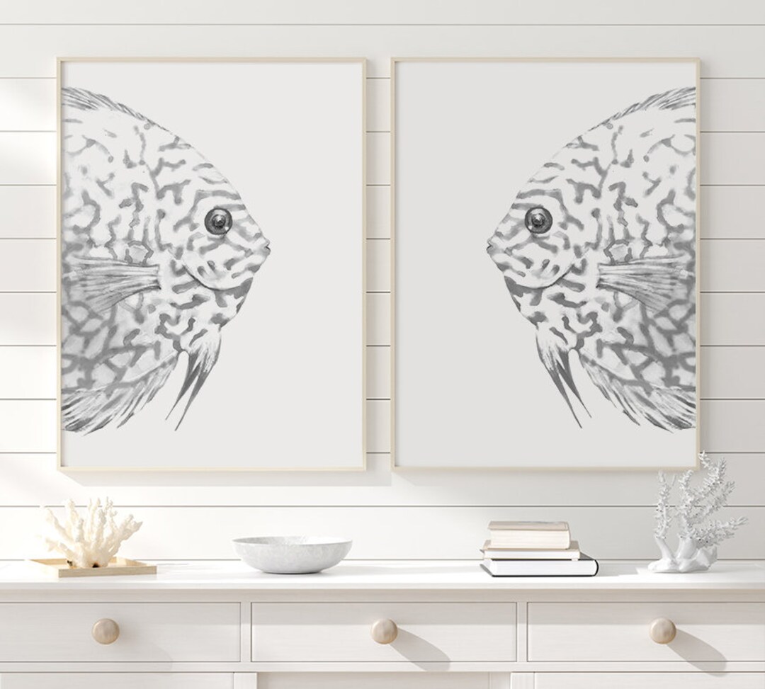 Watercolor Painting Fish, Fish Print, Nautical Prints, Sea Animal Print ...