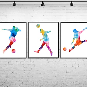 Soccer Print, Football Poster, Soccer Decor, Football Print Sports ...