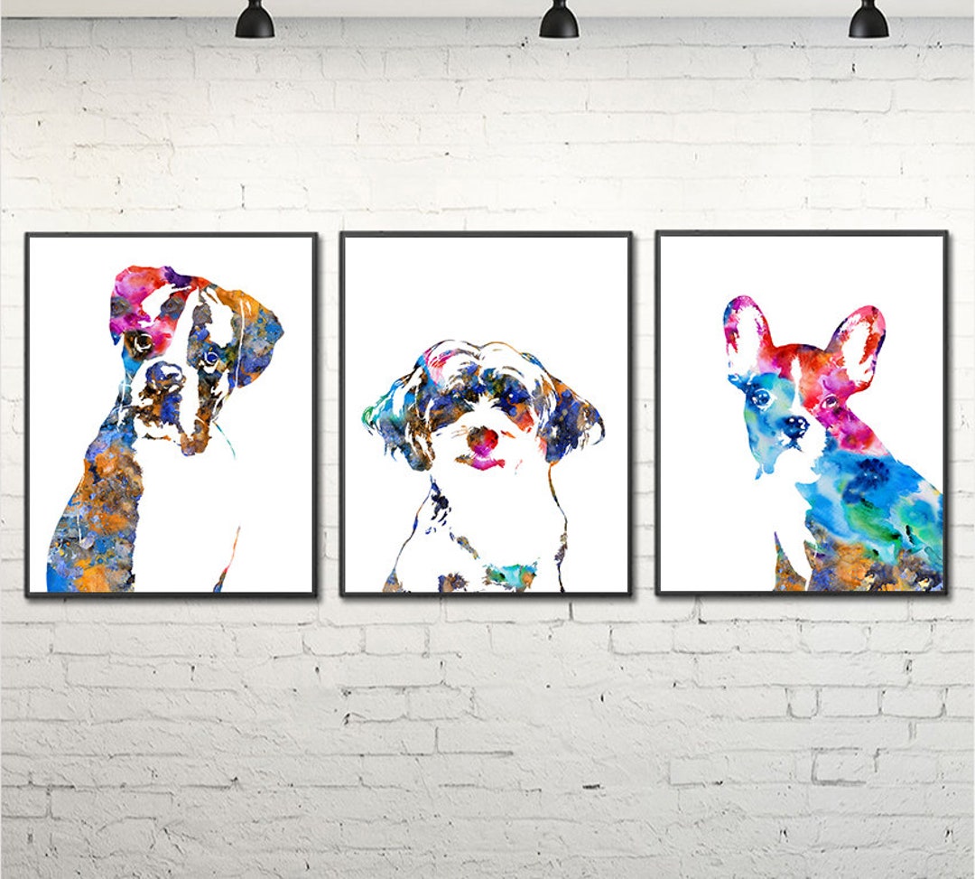 Dog Art, Dogs Print, Watercolor Dog Poster, Painting Dog, Dog Lover ...