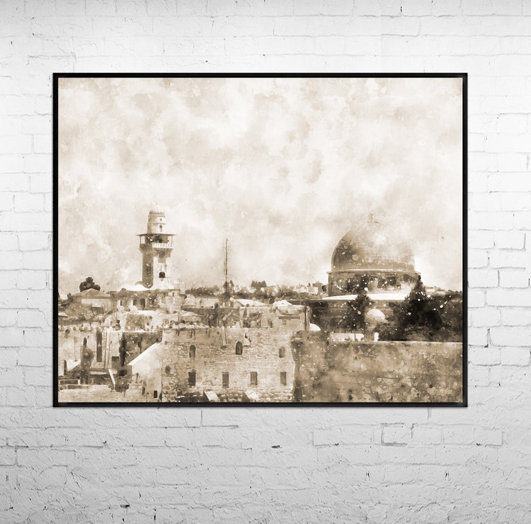 Jerusalem Print, Jerusalem Poster, Religious Print, Israel Print ...