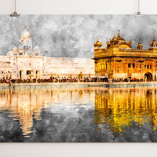 Golden Temple Wall Art - Etsy