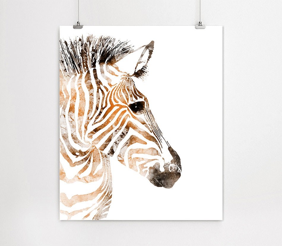 Orange Nursery Animal Prints Orange Wall Art Kids Animal | Etsy