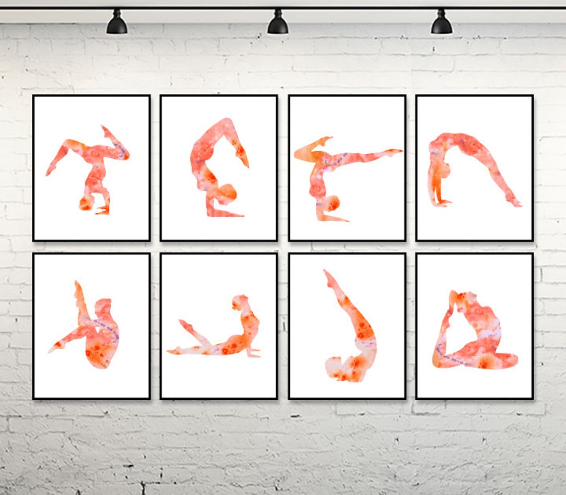 Yoga Poses Print Yoga Print Yoga Poster Yoga Decor Yoga - Etsy