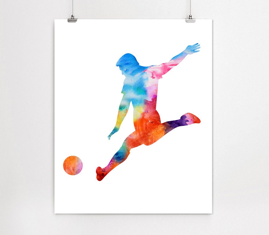 Soccer print football poster soccer decor football print | Etsy