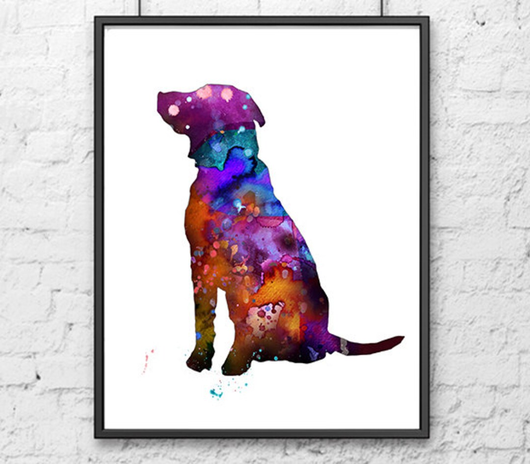 Labrador Watercolor Print Labrador Portrait Dog Print Dog - Etsy