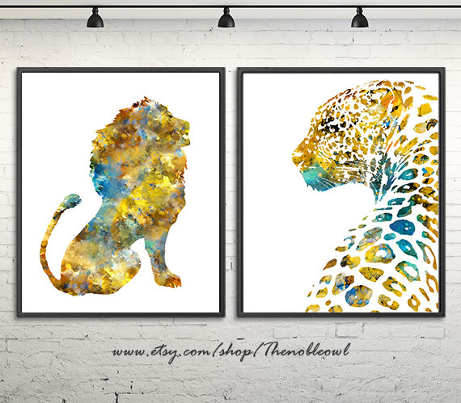 Animal Print Animal Art African Animal Decor Watercolor - Etsy