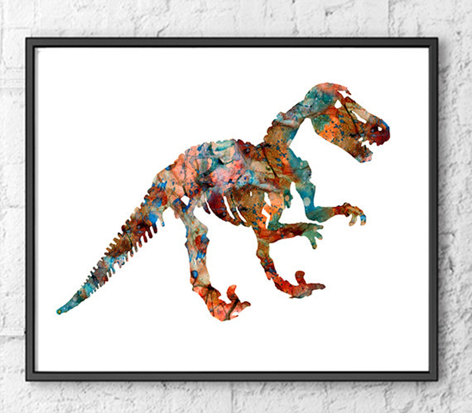 Dinosaur Prints Dinosaurs Bones Nursery Art Print Set | Etsy