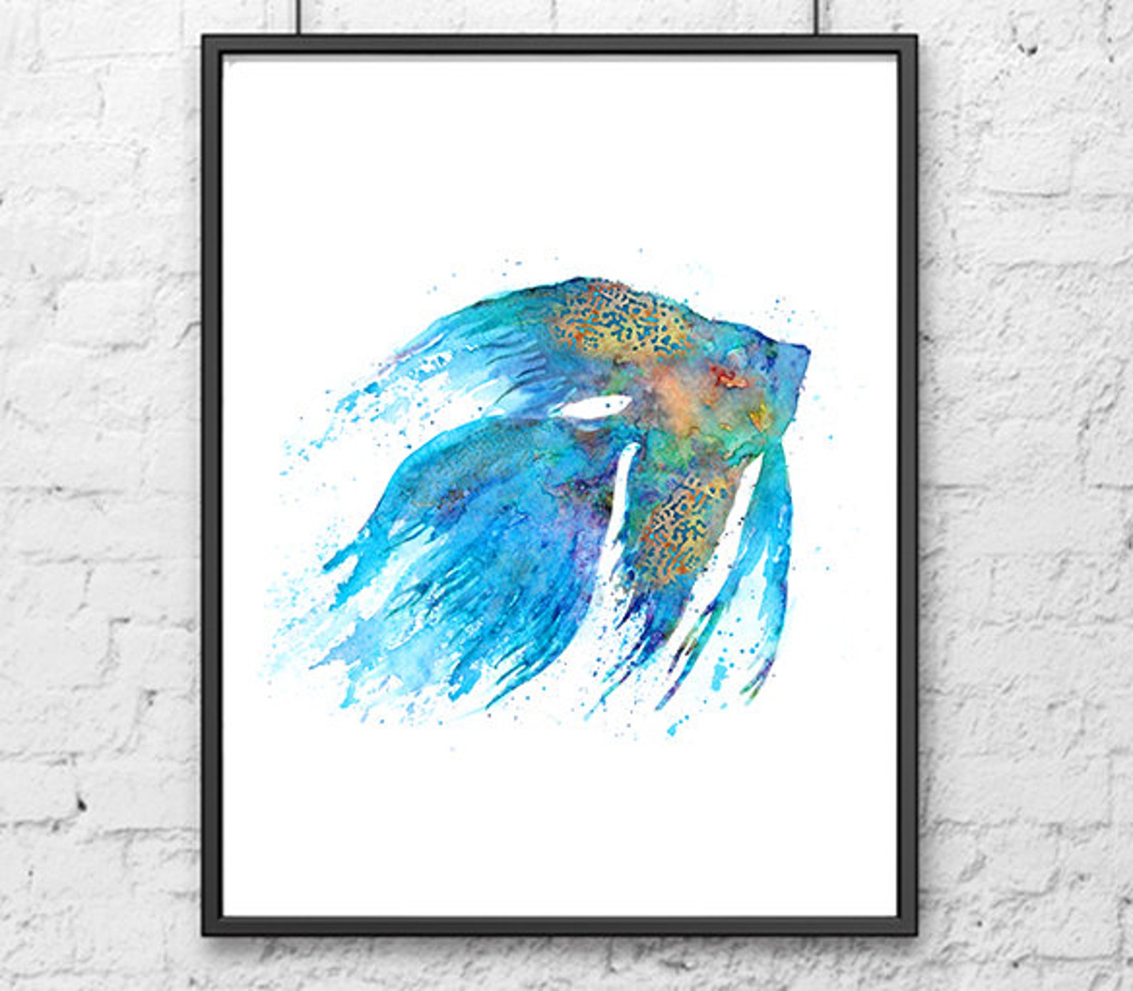 Watercolor Nursery Nautical Prints Beach Wall Decor Ocean Art Blue ...