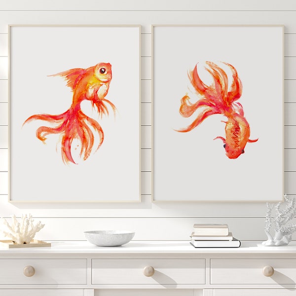 Chinese Goldfish Painting - Etsy