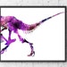 Purple Dinosaur Art Print Trex Watercolor Dinosaurs Bones Watercolor ...