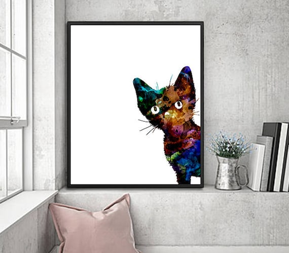 Kitten Print Baby Cat Nursery Cat Print Pet Print Colorful - Etsy
