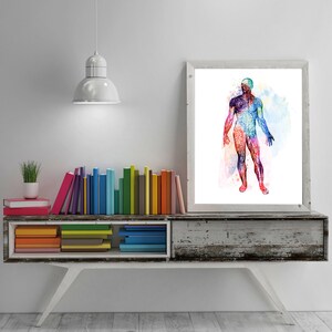 Circulatory System, Watercolor Print Human Veins, Medical Art Print ...