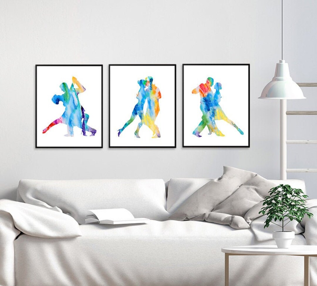 Dance Decor Couple Dancing Poster, Dance Studio Decor, Tango Print ...