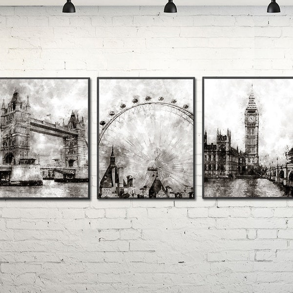 London Wall Art - Etsy