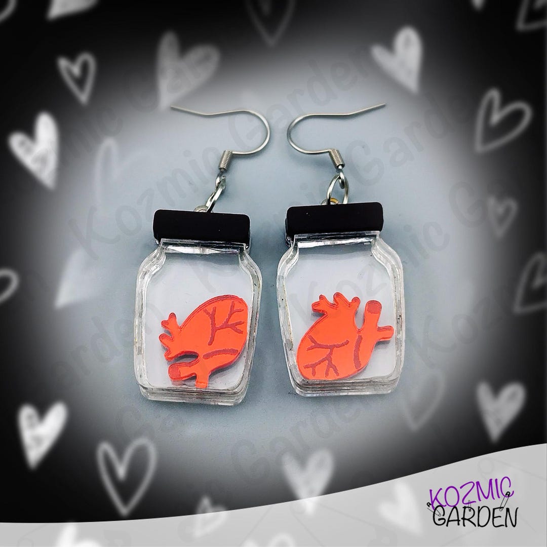 Cursed Heart Shaker Earrings | Evil Queen Style! - Etsy