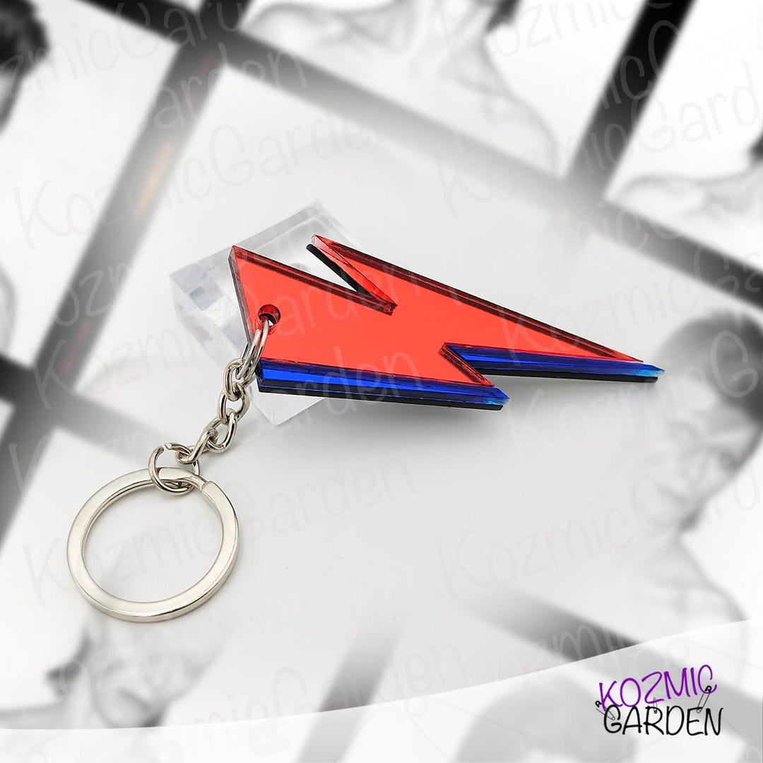 Aladdin Sane Inspired Lightning Bolt Keychain – Rock Your Keys in True ...