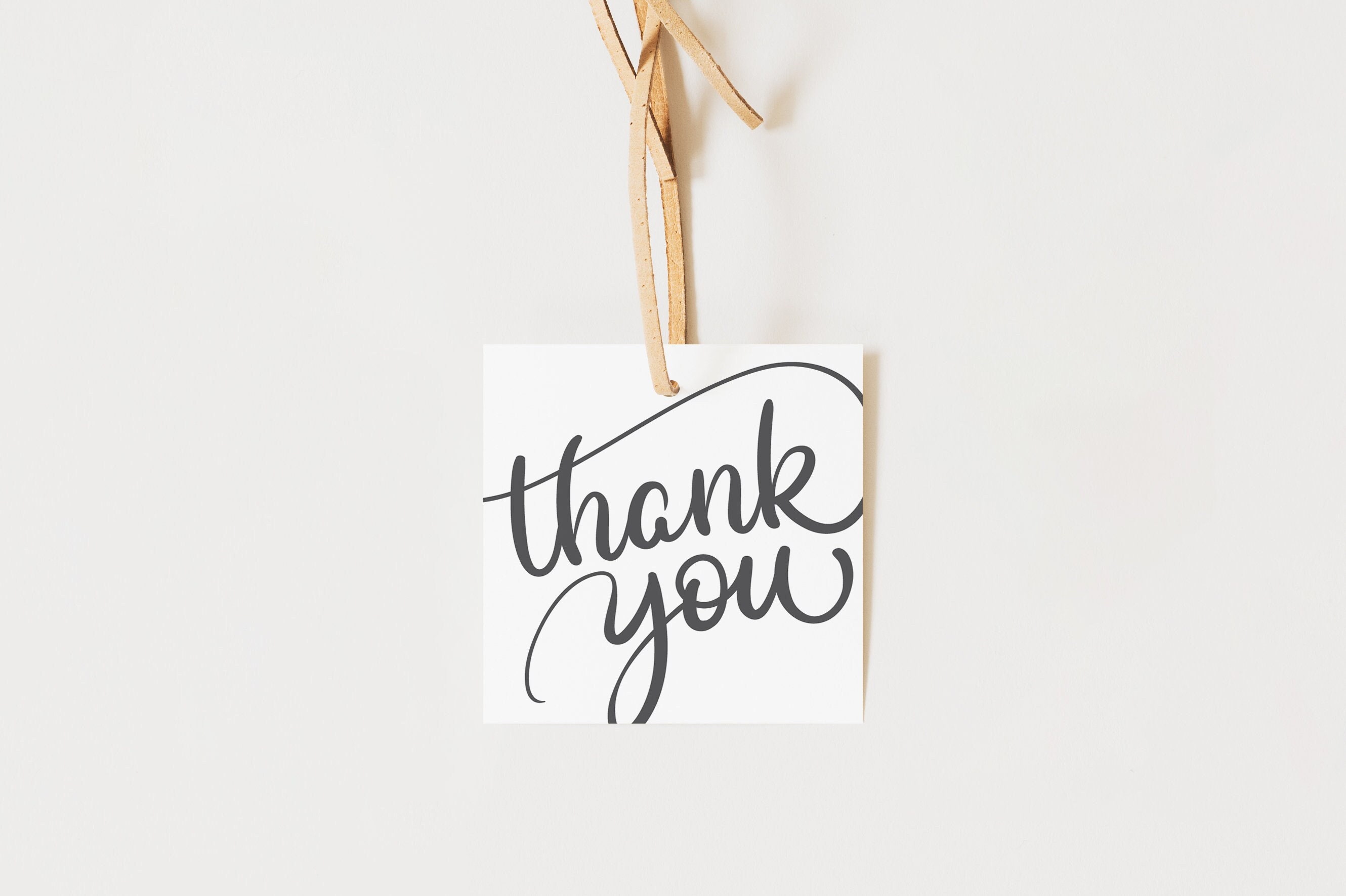 Printable 2" Thank You Tag - Instant Download - Gift Tag - Square Tag ...