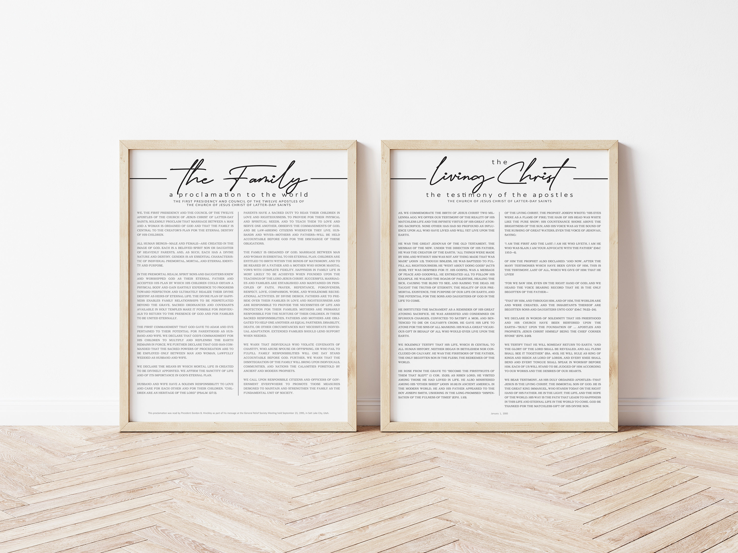 LDS the Family Proclamation & the Living Christ - Set of 2 Prints - LDS ...