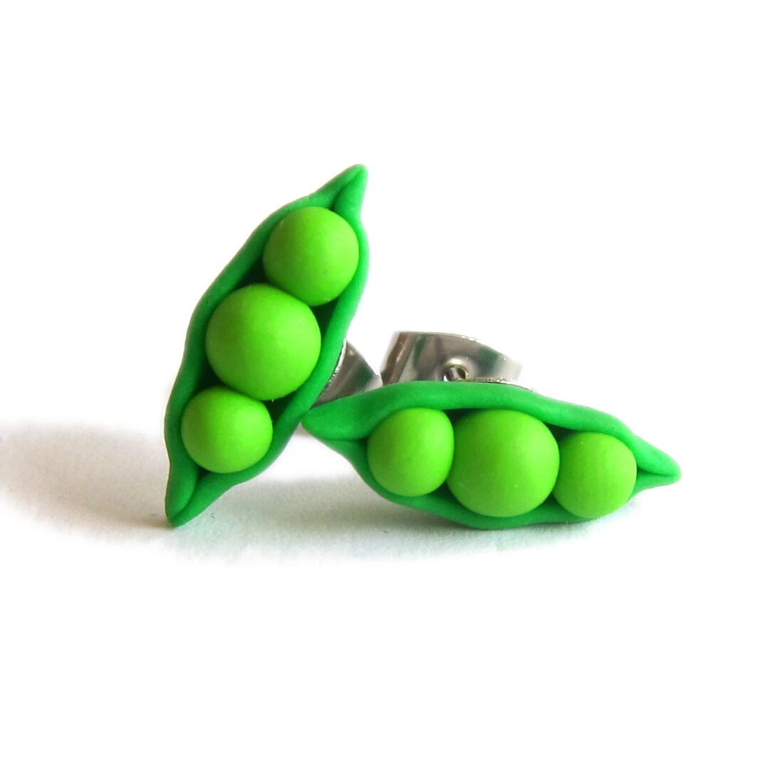 Peas Earrings, Peas in a Pod Earrings, Peapod Costume, Peapod Jewelry ...