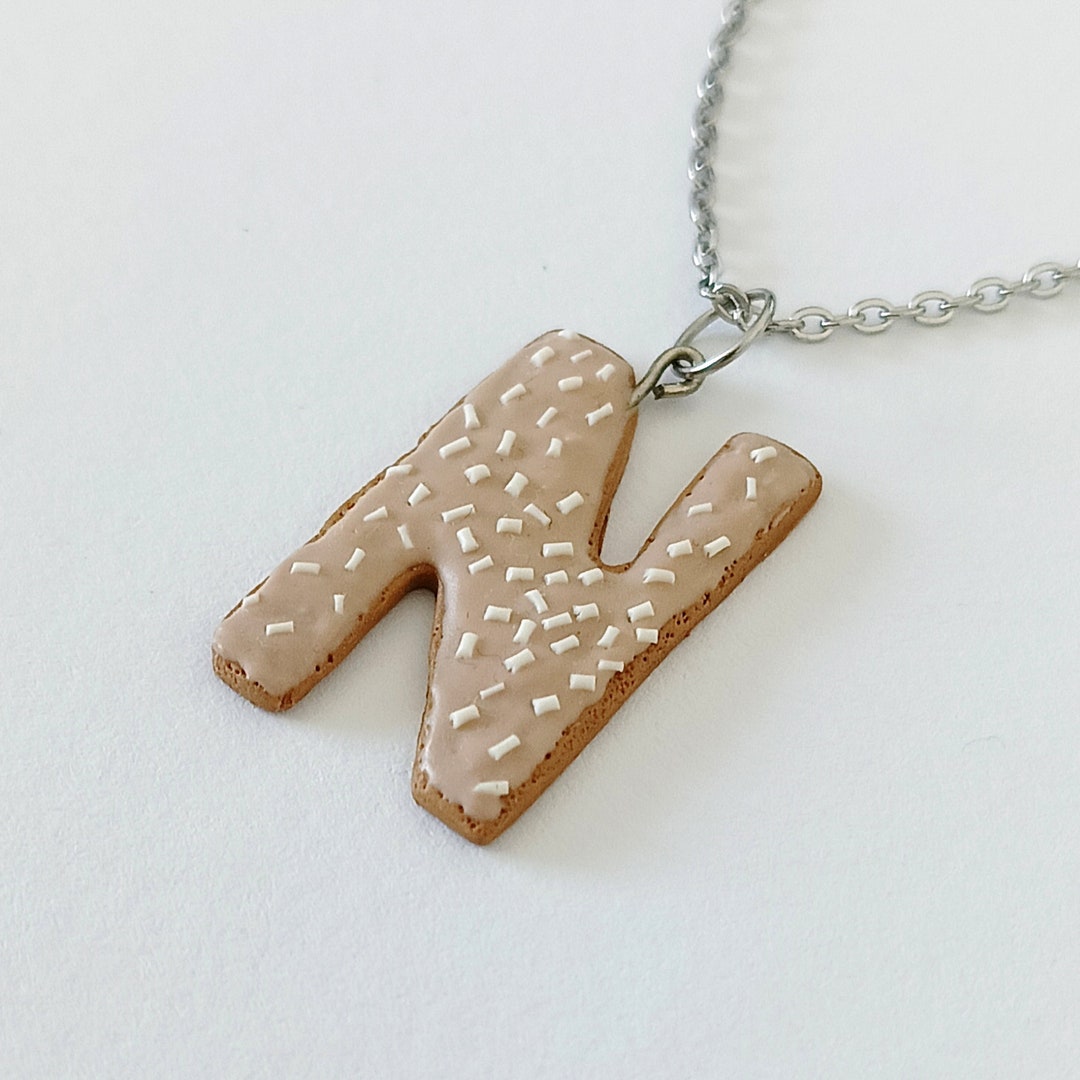 N Letter Necklace, N Letter Pendant, Initial Necklace, Personalized ...